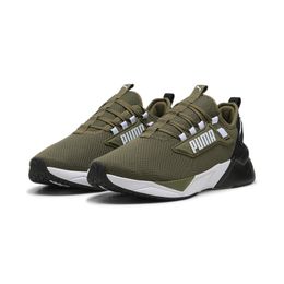 Trainingsschuh Puma "Retaliate 3 Laufschuhe Erwachsene", Damen, Gr. 38, olive schwarz gr&uuml;n, Obermaterial: Textil, Synthetik. Futter: Textil. Innensohle: Textil. Laufsohle: Synthetik, Gummi, Schuhe