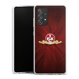 DeinDesign Galaxy A52s 5G Handy Silikon H&uuml;lle Case wei&szlig; Handyh&uuml;lle Logo 1. Fc Kaiserslautern Official Licensed Product Silikon Case