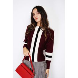 ASSUILI Kaschmir-Pullover in Bordeaux - 77% | Gr&ouml;&szlig;e 36 | Damen-pullover-cardigans