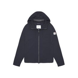 Wolljacke AQUASCUTUM ACTIVE "HOODED STRETCH WINDBREAKER Herren", Herren, Gr. L, schwarz, Softshell, 84% Nylon, 16% Elasthan, normal normal, Jacken, Kapuzenjacke Herren, leichte Jacke, Sportjacke, Wetterjacke, Sale