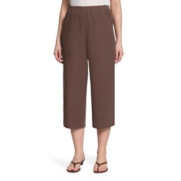Schlupfhose Betty Barclay "Damen mit Eingrifftaschen", Damen, Gr. 42, Normalgr&ouml;&szlig;en, braun, Obermaterial: 100% Baumwolle, relaxed fit 3/4-L&auml;nge, Hosen Schlupfhose