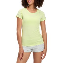 Laufshirt Energetics "DA.-T-SHIRT EVII SHORT SLEEVE W", Damen, Gr. M, 924 melange, gr&uuml;n li, Obermaterial: 92% Polyester, 8% Elasthan, Rundhals, Shirts Laufshirt, mit reflektierenden Druckelementen, mit Flatlockn&auml;hten