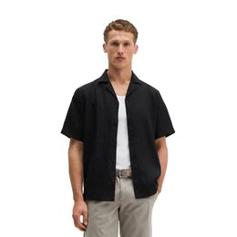 Marc O'Polo Kurzarmhemd MARC O'POLO "aus reinem Leinen", Herren, Gr. L, Normalgr&ouml;&szlig;en, schwarz, Obermaterial: 100% Leinen, unifarben, regular fit normal, normaler Saum, Hemden