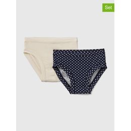 Benetton 2er-Set: Slips in Dunkelblau/ Creme - 59% | Gr&ouml;&szlig;e 130 | Kinder-waesche