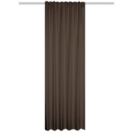 W&auml;rmeschutzvorhang Eskamio, Braun, Textil, Uni, 135x175 cm, f&uuml;r Stange und Schiene geeignet, L&auml;rmschutz, W&auml;rmeschutz, mit Kombiband, Wohntextilien, Gardinen & Vorh&auml;nge, Fertiggardinen, Thermovorh&auml;nge