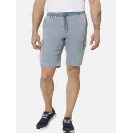 Cargobermudas Jan Vanderstorm "Cargobermuda BREDO", Herren, Gr. 62, N-Gr, blau (hellblau), Obermaterial: 98% Baumwolle CO. 2% Elasthan EL., Hosen
