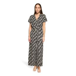 Overall Betty Barclay "Damen mit Eingrifftaschen", Damen, Gr. 36, Normalgr&ouml;&szlig;en, schwarz, beige, Obermaterial: 95% Polyester, 5% Elasthan, figurumspielend, V-Ausschnitt, Overalls Overall