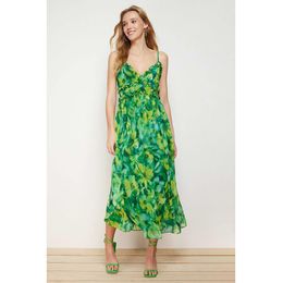 Trendyol Kleid in Gr&uuml;n/ Gelb - 63% | Gr&ouml;&szlig;e 38 | Damen-kleider
