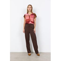 soyaconcept Bluse "Catania" in Rosa/ Camel - 40% | Gr&ouml;&szlig;e S | Damen-blusen