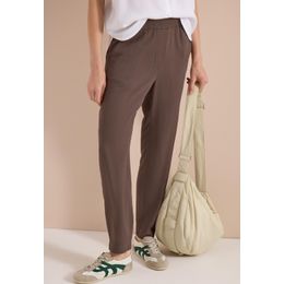 Stoffhose Cecil, Damen, Gr. L, L&auml;nge 28, urban taupe, Stoff, 100% Viskose, unifarben, loose fit kn&ouml;chellang, Hosen Stoffhose, Middle Waist