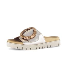 Pantolette Gabor "Pantolette", Damen, Gr. 39, gold, Schuhe Pantolette