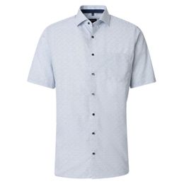 Businesshemd Venti "Venti Businesshemd Kurzarm Print", Herren, Gr. 39, Normalgr&ouml;&szlig;en, blau, 100% Baumwolle, bedruckt, comfort fit, Hemden
