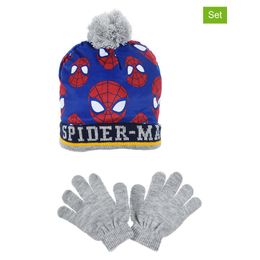 Spiderman 2tlg. Winteraccessoires-Set "Spiderman" in Blau/ Grau - 62% | Gr&ouml;&szlig;e 52 cm | Kindermuetzen