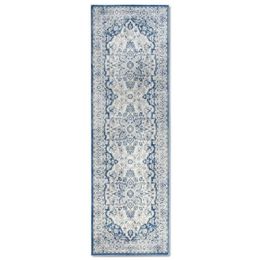 Villeroy & Boch Villeroy & Boch L&auml;ufer Kollektion 1869, Blau, Creme, Textil, orientalisch, rechteckig, 80x240 cm, Oeko-Tex&reg; Standard 100, in verschiedenen Gr&ouml;&szlig;en erh&auml;ltlich, pflegeleicht, strapazierf&auml;hig, Teppiche & B&ouml;den, Teppiche, Teppichl&auml;ufer