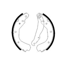 Bosch Bremsbackensatz 0986487213 f&uuml;r Opel Vaughall