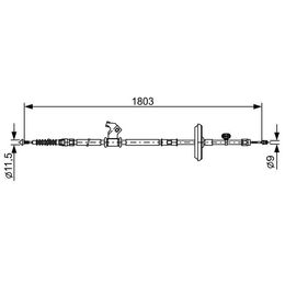 Bosch Seilzug, Feststellbremse 1987482508 f&uuml;r CHEVROLET