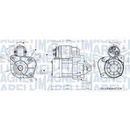 MAGNETI MARELLI Starter 063721174010 f&uuml;r MITSUBISHI NISSAN RENAULT DACIA Citro&euml;n/Peugeot