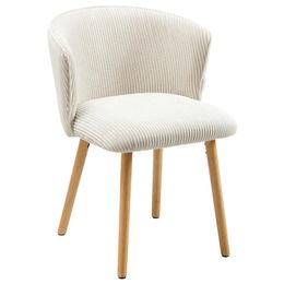 Livetastic Stuhl Cord, Natur, Beige, Holz, Textil, Buche, massiv, S&auml;ule, 61x79x61 cm, Esszimmer, St&uuml;hle, Esszimmerst&uuml;hle, Vierfu&szlig;st&uuml;hle