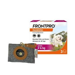 Frontpro 11 mg Kautabletten f.Hunde 2-4 kg + Kotbeutel 1 St