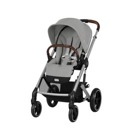 Cybex Gold Kinderwagen Balios S Lux, Hellgrau, Textil, 60x110x91 cm, UV 50+, Feststellbremse, 5-Punkte-Gurt, f&uuml;r Babyschale geeignet, Griff in Lederoptik, Sitz umsetzbar, Einhand-Faltmechanismus, Baby on Tour, Kinderwagen, Kombikinderwagen