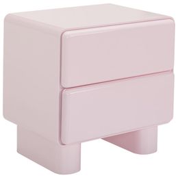 Novel Nachtschrank, Rosa, Holzwerkstoff, 2 Schublade(n) Schubladen, 56.5x56.5x42.5 cm, Typenauswahl, Schlafzimmer, Nachttische