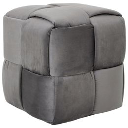 Xora Hocker, Dunkelgrau, Textil, quadratisch, 42x43x42 cm, Wohnzimmer, Hocker, Sitzhocker