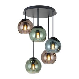 Novel H&auml;ngeleuchte, Blau, Gr&uuml;n, Rot, Schwarz, Metall, Glas, rund,rund, 58 cm, RoHS, CE, Lampen & Leuchten, Innenbeleuchtung, H&auml;ngelampen, Pendelleuchten