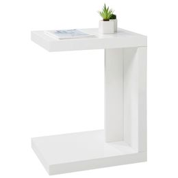 Xora Beistelltisch, Wei&szlig;, Holzwerkstoff, rechteckig, eckig, Bodenplatte, 30x50x40 cm, einfacher Aufbau, Wohnzimmer, Wohnzimmertische, Beistelltische
