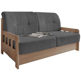 Schlafsofa Camino Holzkorpus Grau/Natur