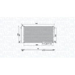 MAGNETI MARELLI Kondensator, Klimaanlage 350203738000 f&uuml;r Mercedes