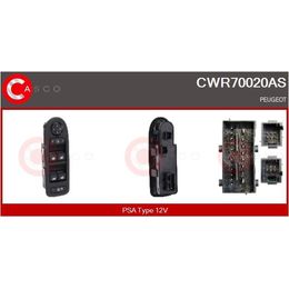 Casco Schalter, Fensterheber cwr70020as fahrerseitig f&uuml;r Citro&euml;n/Peugeot