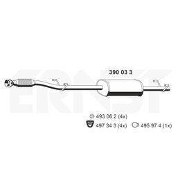 Ernst Mittelschalld&auml;mpfer 390033 f&uuml;r Mercedes