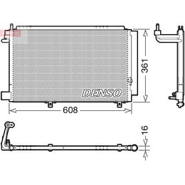 DENSO Kondensator, Klimaanlage dcn10041 f&uuml;r Ford