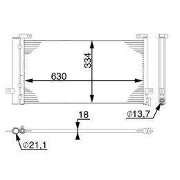 Mahle Kondensator, Klimaanlage ac74000s f&uuml;r Volvo