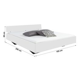 Rauch Bett &raquo;Phoenix&laquo; - 185x206x69cm - wei&szlig; - Holz / Holz