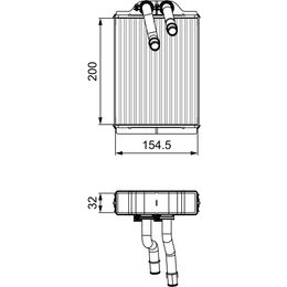 Valeo W&auml;rmetauscher, Innenraumheizung 811551 f&uuml;r Mercedes