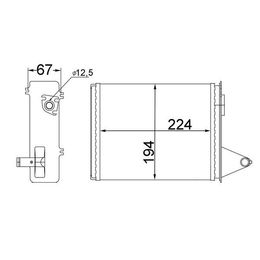 Mahle W&auml;rmetauscher, Innenraumheizung ah214000s f&uuml;r Fiat