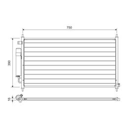 Valeo Kondensator, Klimaanlage 822704 f&uuml;r HONDA