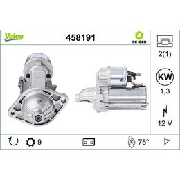 Valeo Starter REMANUFACTURED PREMIUM 458191 f&uuml;r Opel LANCIA Fiat Vaughall