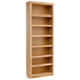 B&uuml;cherregal OTTO HOME "Soeren mit Eiche-Elementen Regal B/T/H: 80/29/220/29 cm", braun (eiche), B:80cm H:220cm T:29cm, Regale, B&uuml;cherregal, teilmassive Eiche, FSC-zertifiziert