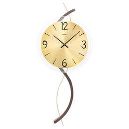 Wanduhr AMS, bunt, Wanduhren, B/H/L: 23cm x 7cm x 54cm, Wanduhr, Quarzuhr, Holz, Wohnzimmer, Esszimmer, K&uuml;che, Arbeitszimmer, B&uuml;ro,Flur