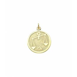 Adelia&acute;s Kette mit Anh&auml;nger ADELIA&acute;S "Damen & Herren 333 Gold Sternzeichen Anh&auml;nger Waage &Oslash; 16 mm", gold, Halsketten, Damen, Gold, Schmuckset - Set mit Halskette