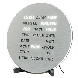 Tischuhr AMS, schwarz, grau, Tischuhren, Quarzuhr, Wohnzimmer, Esszimmer