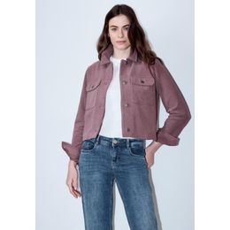 Kurzjacke STREET ONE STUDIO, Damen, Gr. 44, hazy rose, Stoff, Obermaterial: 90% Polyester, 10% Elasthan. Futter: 100% Polyester, unifarben, normal normal, V-Ausschnitt, B&uuml;ndchen, Jacken Kurzjacke, in Cord-Optik