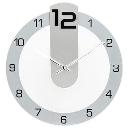 Wanduhr AMS, bunt, Wanduhren, B/H/L: 34cm x 5cm x 35cm, Wanduhr, Quarzuhr, Holz, Wohnzimmer, Esszimmer, K&uuml;che, Arbeitszimmer, B&uuml;ro,Flur