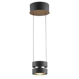 LUMICOUTURE LED Pendelleuchte "Glow Sphere", schwarz, aluminiumfarben, 1, 1 Stk., Leuchten, 2700 K, Up Downlight, Aluminium/Glas, schwarz, LED Pendelleuchte