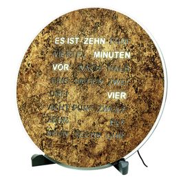 Tischuhr AMS, schwarz, braun, Tischuhren, Quarzuhr, Wohnzimmer, Esszimmer