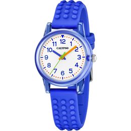 Quarzuhr Calypso Watches "Junior Collection", blau, Armbanduhren, Kinder, Quarzuhr, Armbanduhr, Silikonarmband, analog