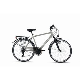 Trekkingrad Dacapo "Dacapo Trekkingrad Herren 28'' Montreal silver 21 G&auml;nge" Gr. 53, silberfarben, schwarz, Fahrr&auml;der, Herren, 58cm, 28 Zoll (71,12cm) hinten: 28 Zoll (71,12cm)