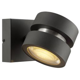LUMICOUTURE LED Wandleuchte "Glow Sphere", schwarz, aluminiumfarben, 1, H: 12,5cm, 1 Stk., Leuchten, 19,5 x 12,5 x 12,5 cm, 1300 lm 2700 K, dimmbar, Aluminium, schwarz, LED Wandleuchte